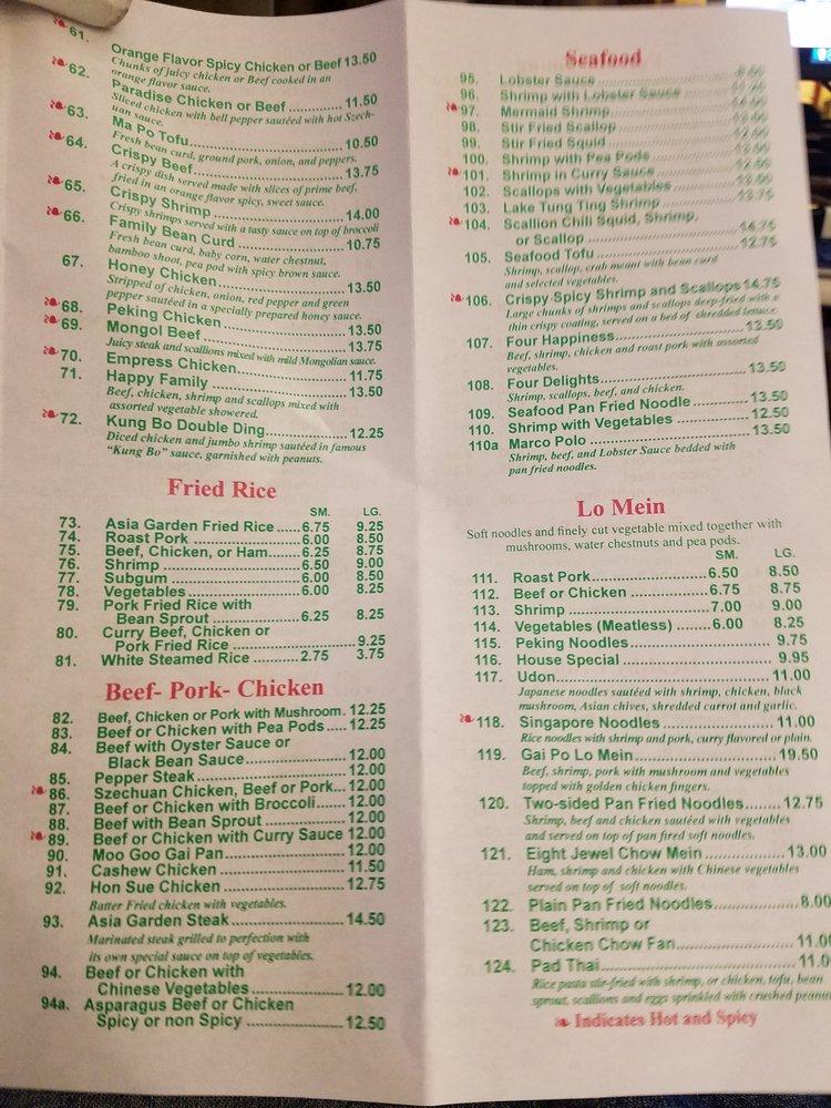 Asia Garden Sandwich Ma Menu | Fasci Garden