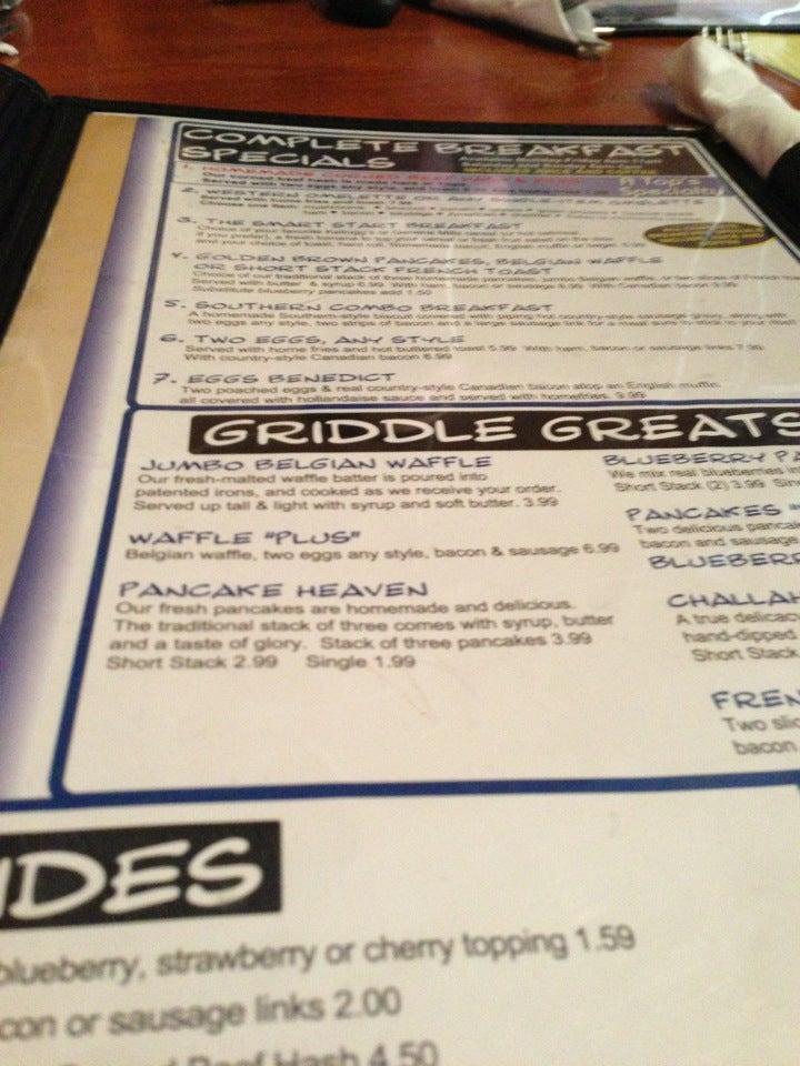 Menu at Tops American Grill, Bakery & Bar, Schenectady