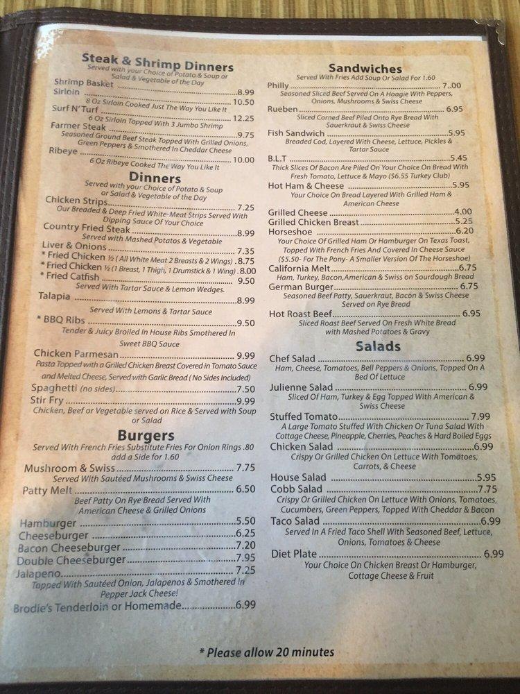 Menu at Tres Cafe, Galesburg