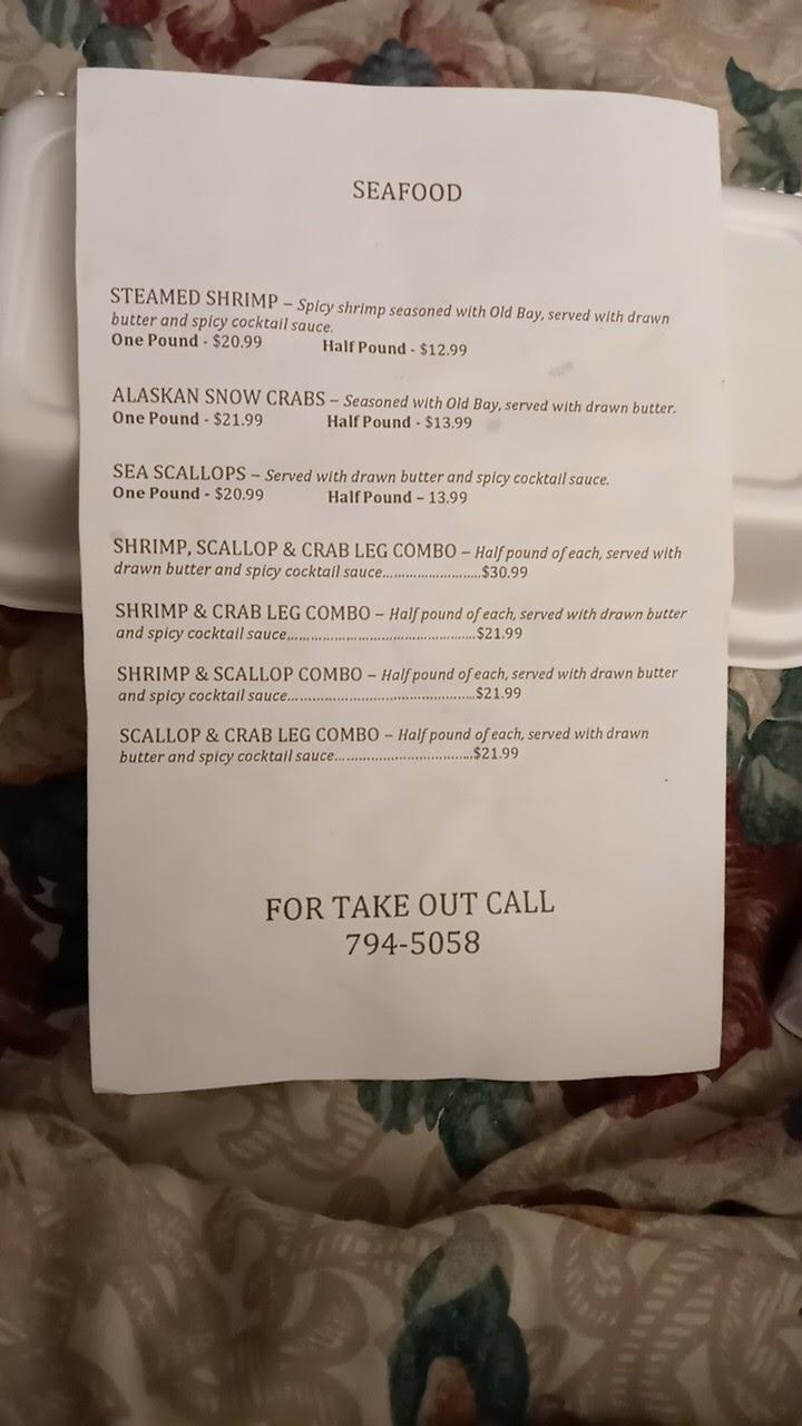 Menu at Lasca's pizzeria, Windsor