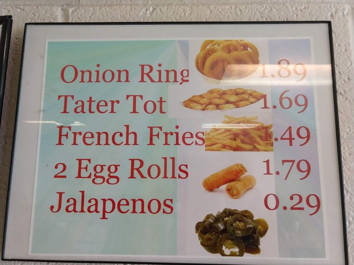 Menu at Nat's Burgers restaurant, Dallas