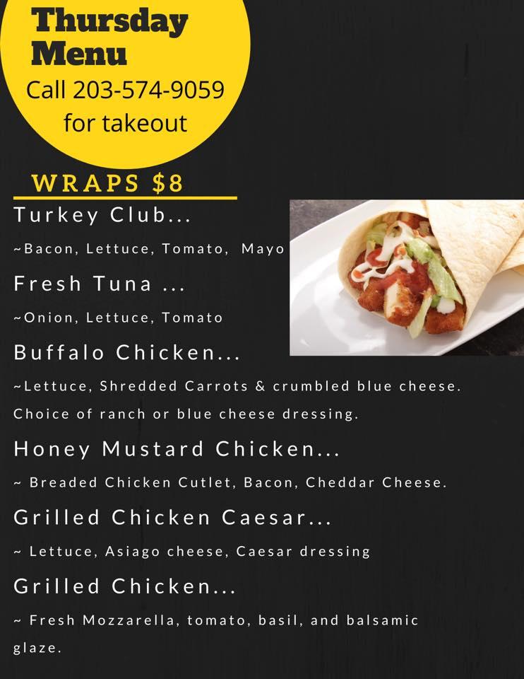 Menu at The Cave pub & bar, Waterbury