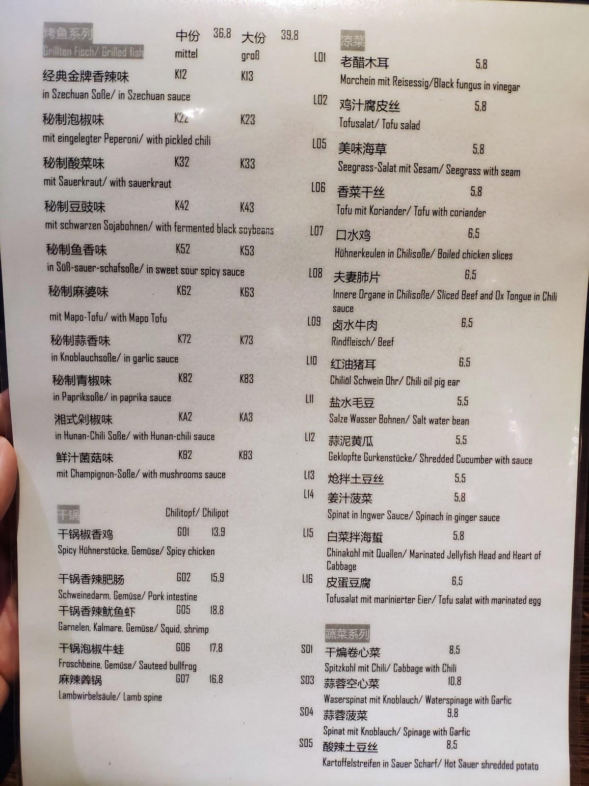Speisekarte von China Restaurant Three Kingdoms, Düsseldorf