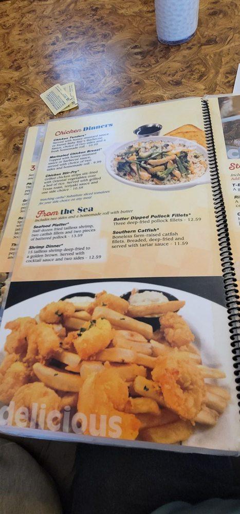 Menu at Sunshine Café restaurant, Seymour