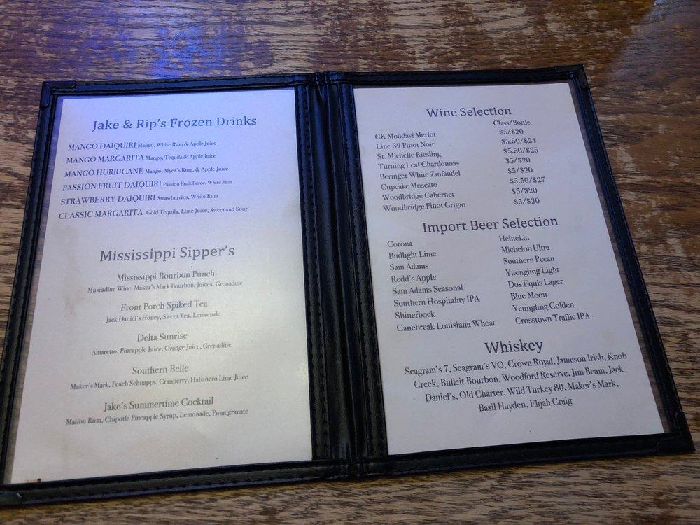 Menu at Jake & Rips BBQ, Grenada