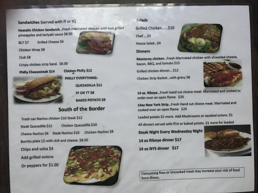 Menu at Landing Zone- Dance & Night Club · Bar · Diner, Midwest City