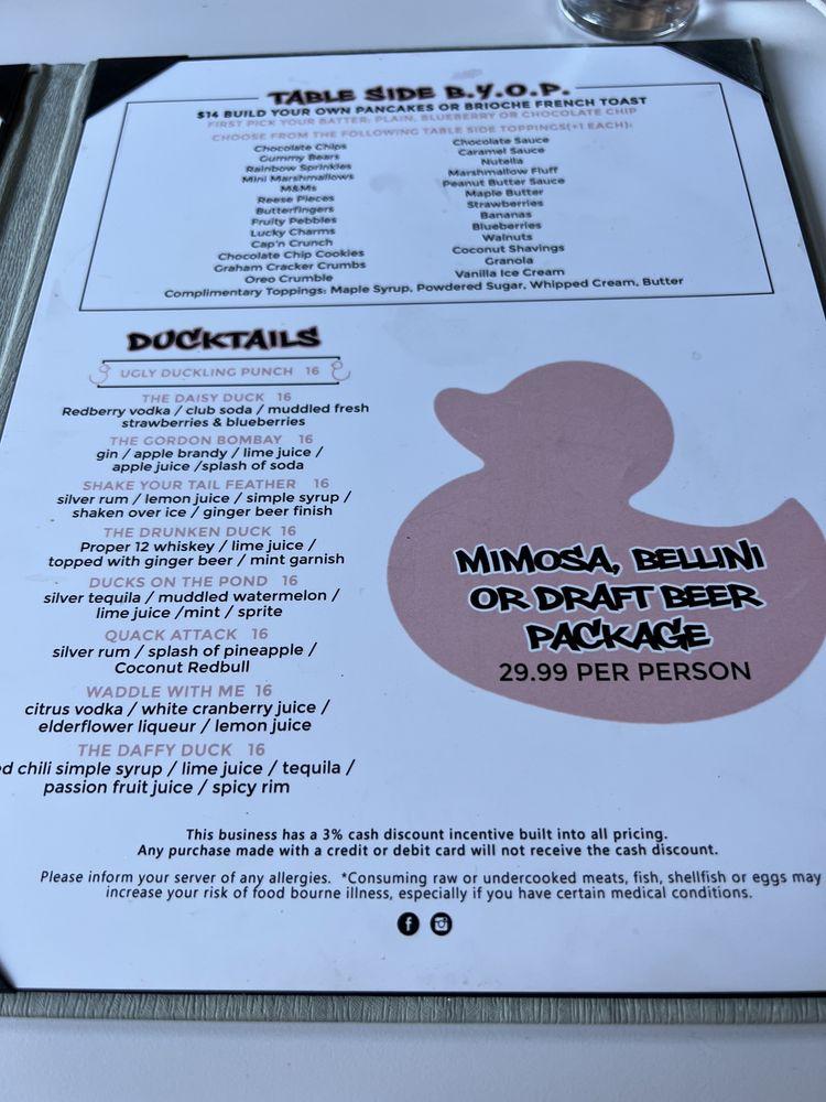 Menu at Ugly Duckling - Long Beach restaurant, Long Beach