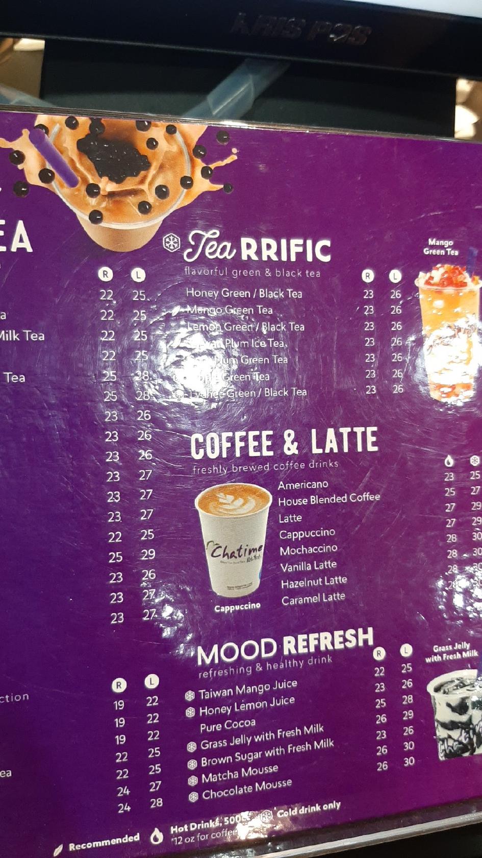 Menu at CHATIME MIROTA KAMPUS GODEAN restaurant, Banguntapan