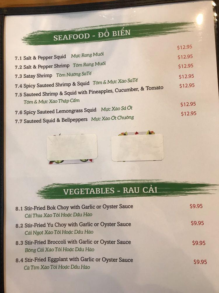 Menu at Pho 24 DBA. Hoang Toan Restaurant, Duluth