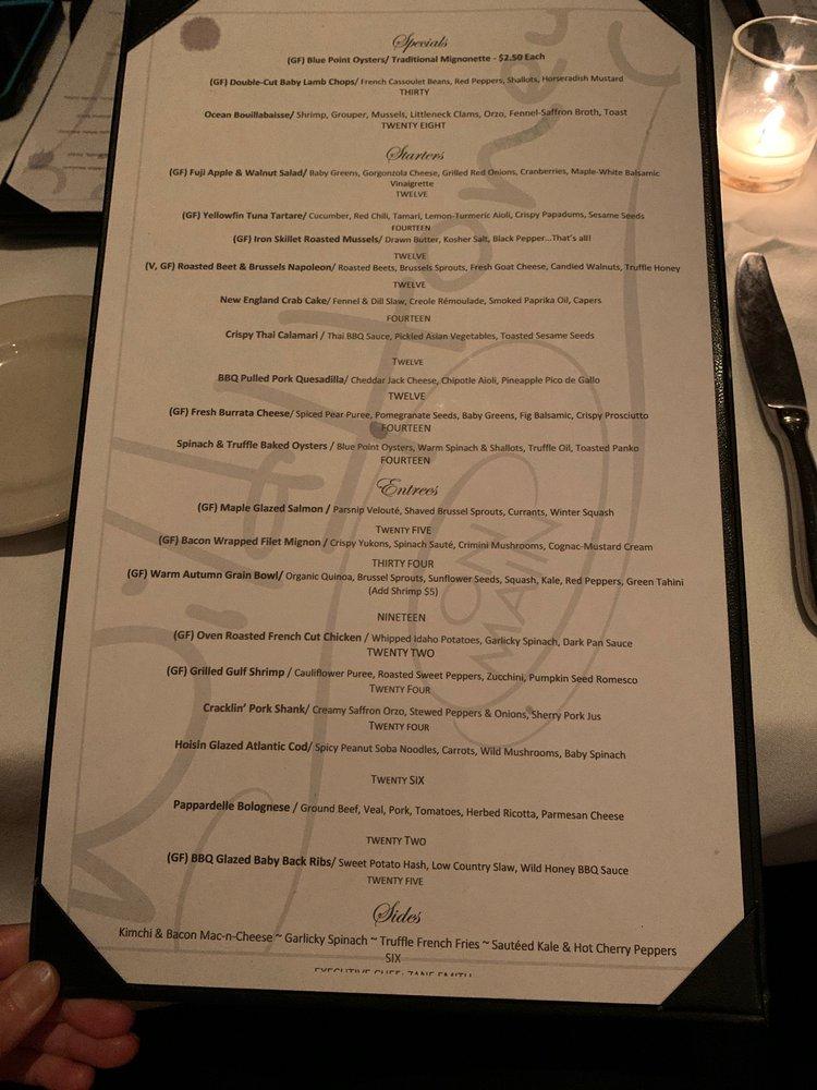 Menu at Wild Honey restaurant, Port Washington