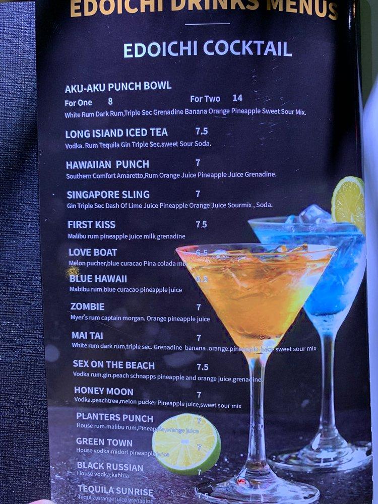 Menu at Edo Ichi Sushi & Hibachi Steakhouse, Wethersfield