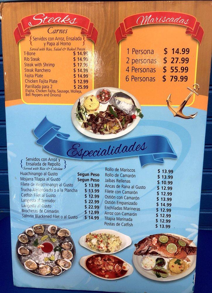 Carta del restaurante Mariscos Costa Azul, Laredo, Jaime Zapata ...