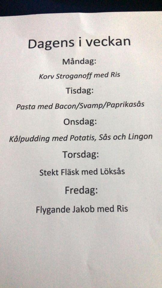 Menu at DalbyGrillen restaurant, Dalby