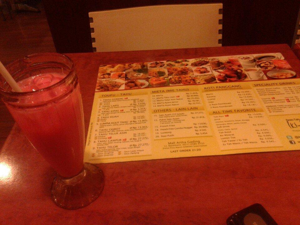 Menu at Re.Juve restaurant, Jakarta, Mall Artha Gading