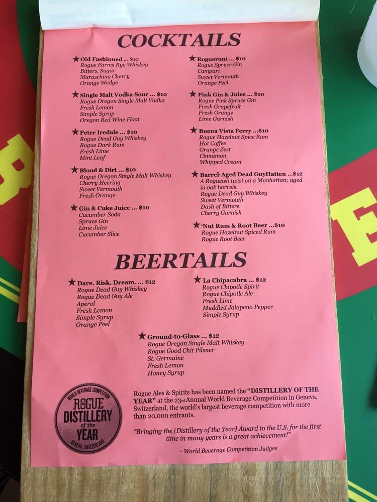 Menu at Rogue Ales Bayfront Public House, Newport