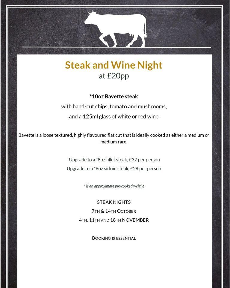 Menu at The Falcondale hotel and restaurant, Lampeter
