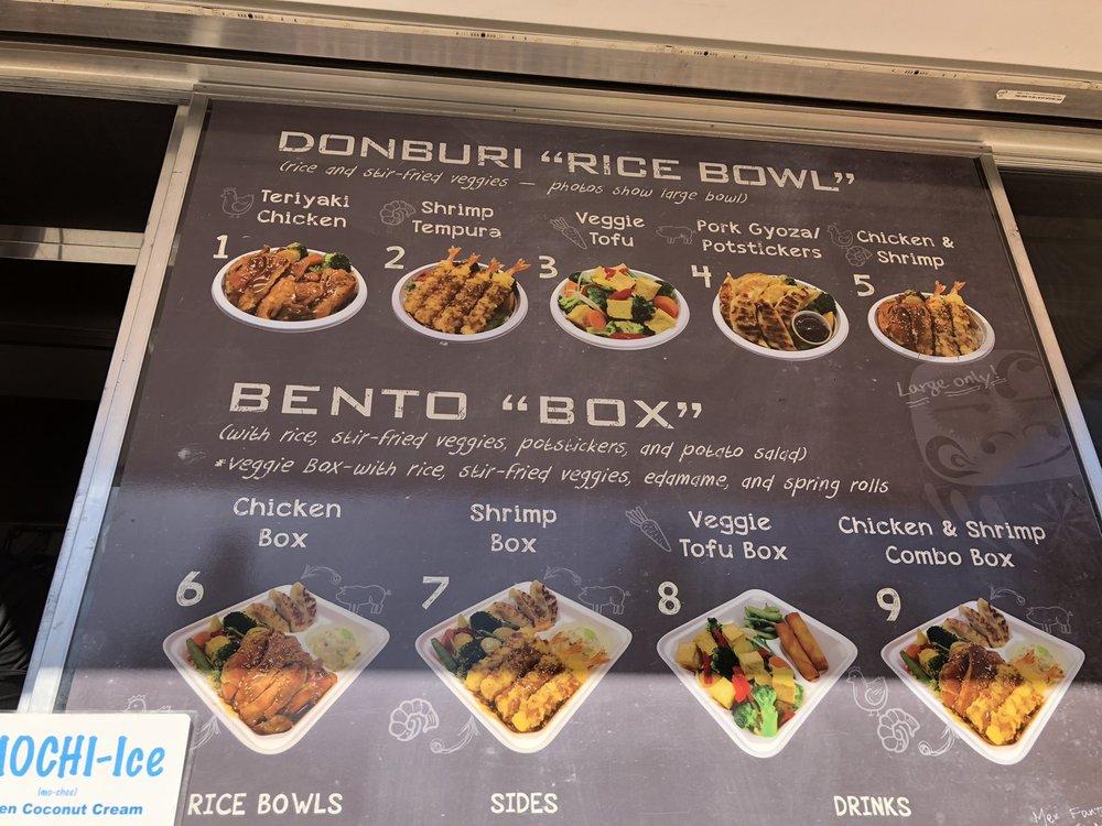 Menu at Bento Truck, Salt Lake City, 295 S 1500th E
