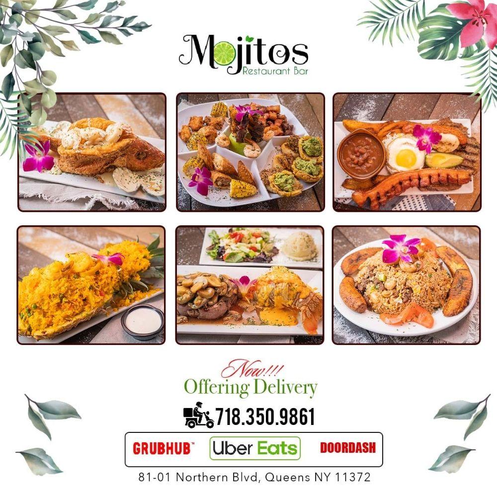Carta del pub y bar Mojitos, Nueva York, 81-01 Northern Blvd