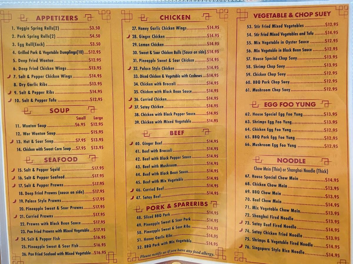 Menu at Imperial Dragon Family Restaurant, Strathmore