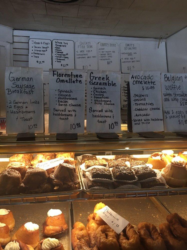 Menu at Sultan Bakery, Sultan, US-2