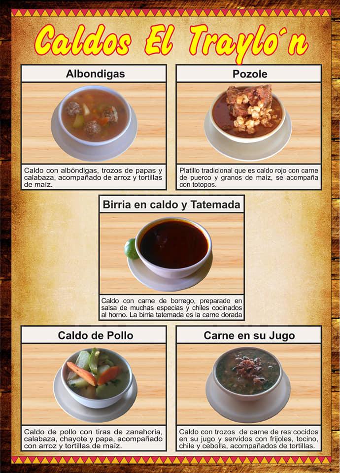 Menu at El Traylo'n restaurant, Hermosillo, Carretera A Ure Km 2.5