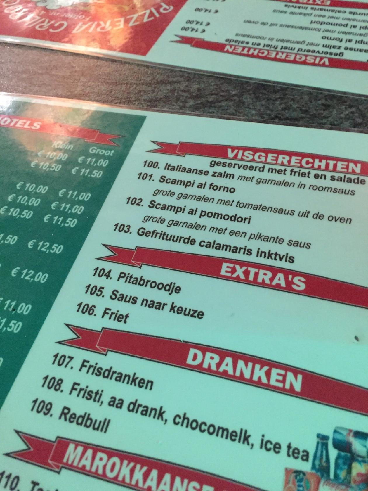 Menu at La Strada Pizzeria & Grillroom, Brunssum
