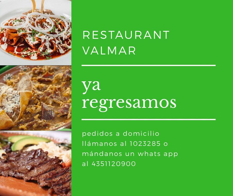 Carta de Restaurant Valmar, Huetamo de Núñez