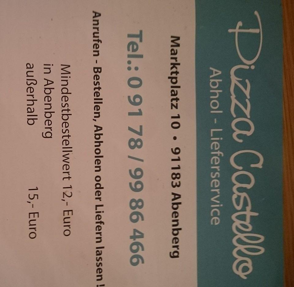 Menu at Pizzeria & Gelateria Castello, Abenberg