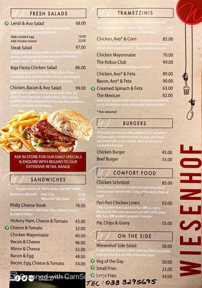 Menu at Wiesenhof Life Hilton restaurant, Hilton