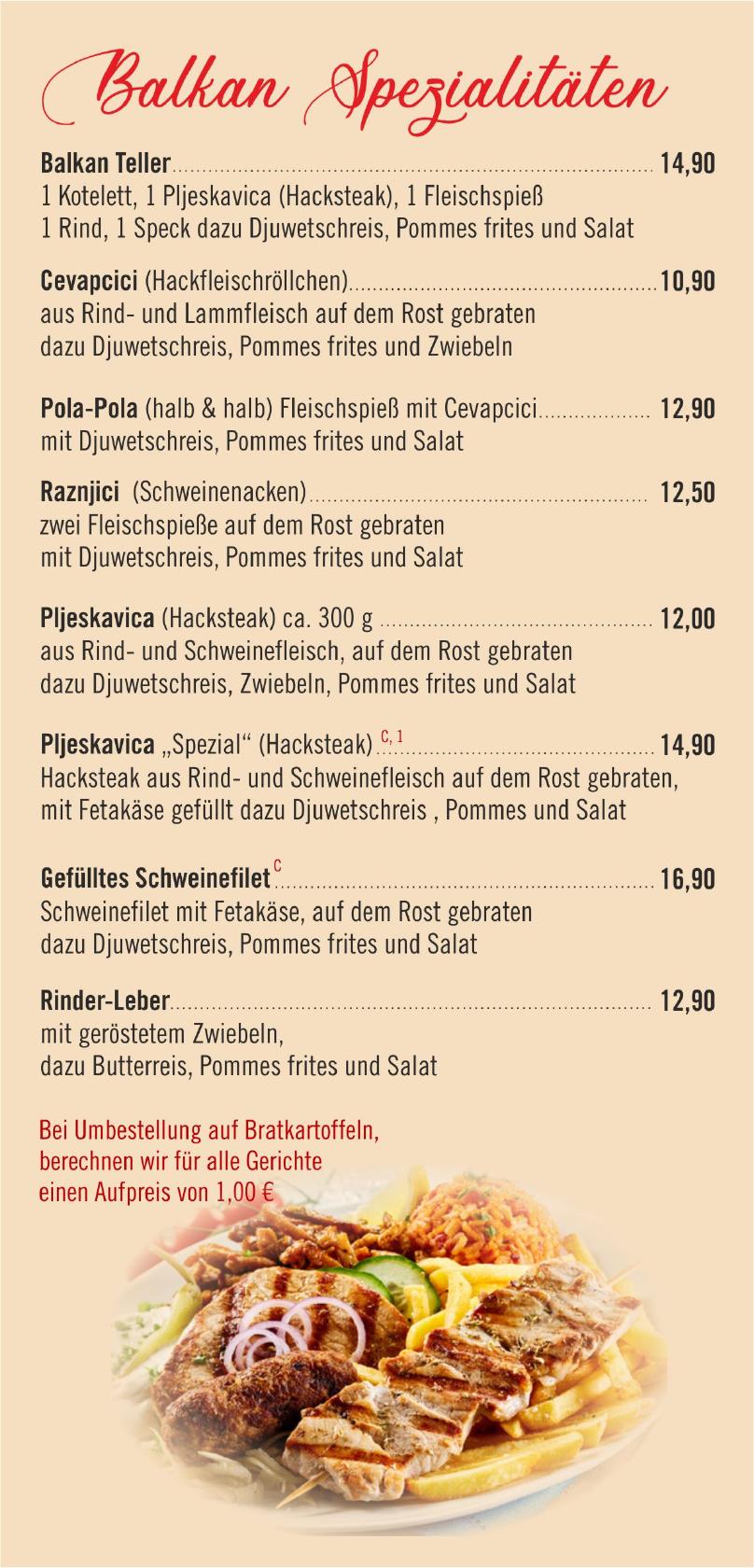 Carta de Restaurant Lela, Bremen