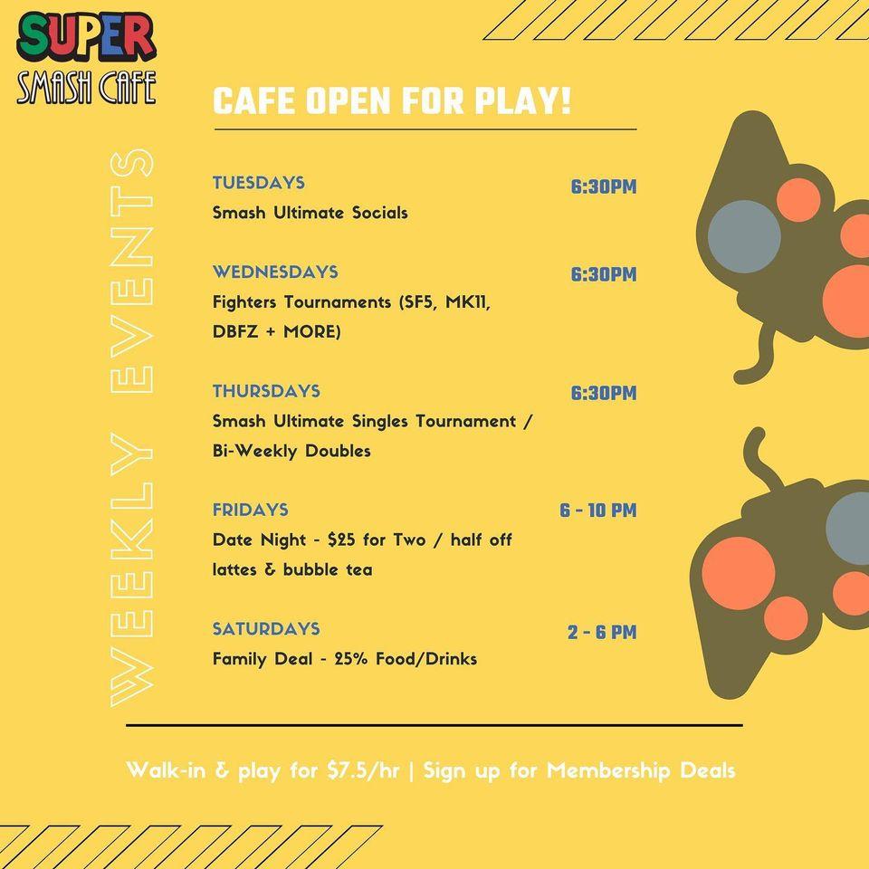 Menu at Super Smash Café, Calgary