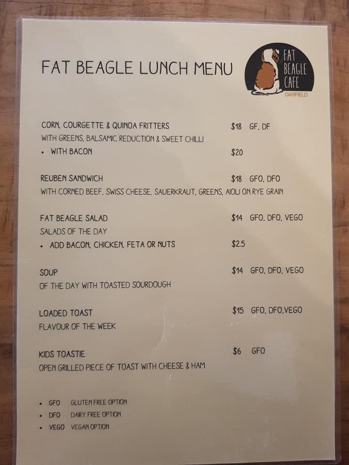 Menu at Dalethorpe House - the cafe, Darfield