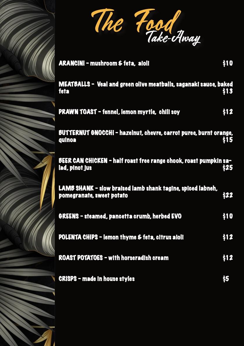 Menu at The Rio pub & bar, Summer Hill