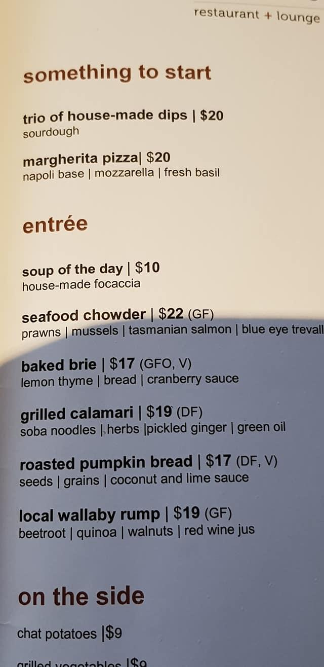 Menu at Altitude Restaurant + Lounge Bar, Cradle Mountain, Cradle ...