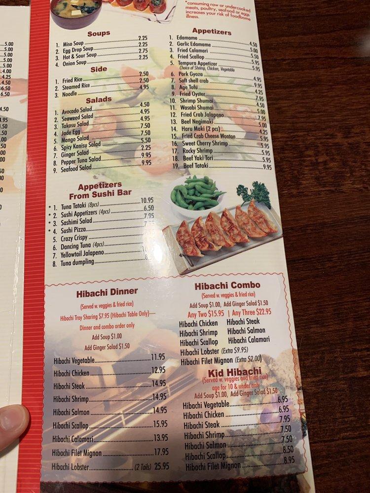 Menu at Ichiban Sushi Florence restaurant, Florence