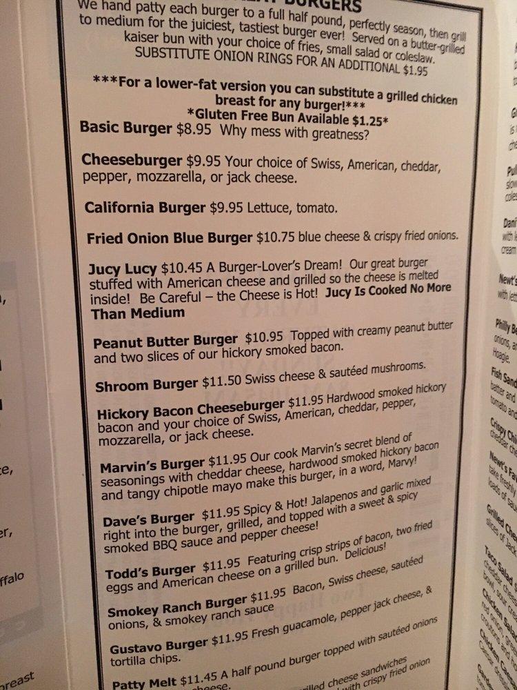 Menu at Newt's North pub & bar, Rochester, E Frontage Rd #52