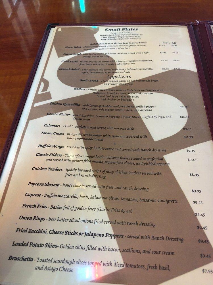 Menu at Pavilion Bar & Grill, Clayton