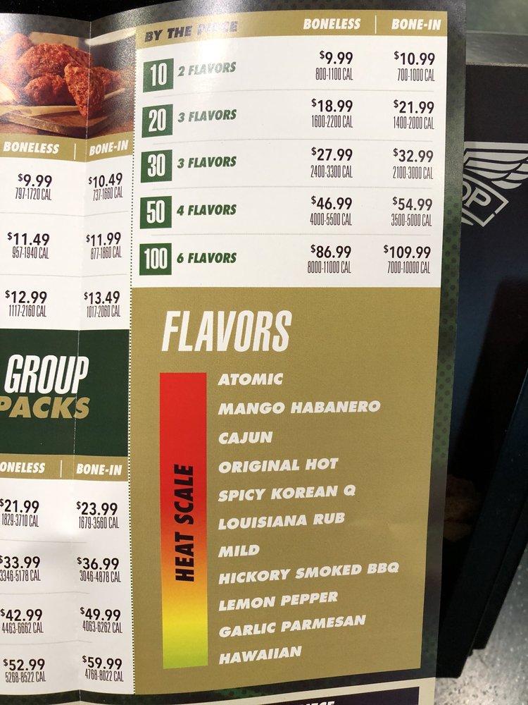 Menu at Wingstop restaurant, San Diego, Alta View Dr Ste E2