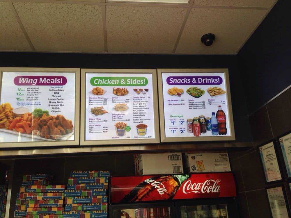 Menu at Pizza 73 pizzeria, Calgary, 130 Ave SE Unit 307