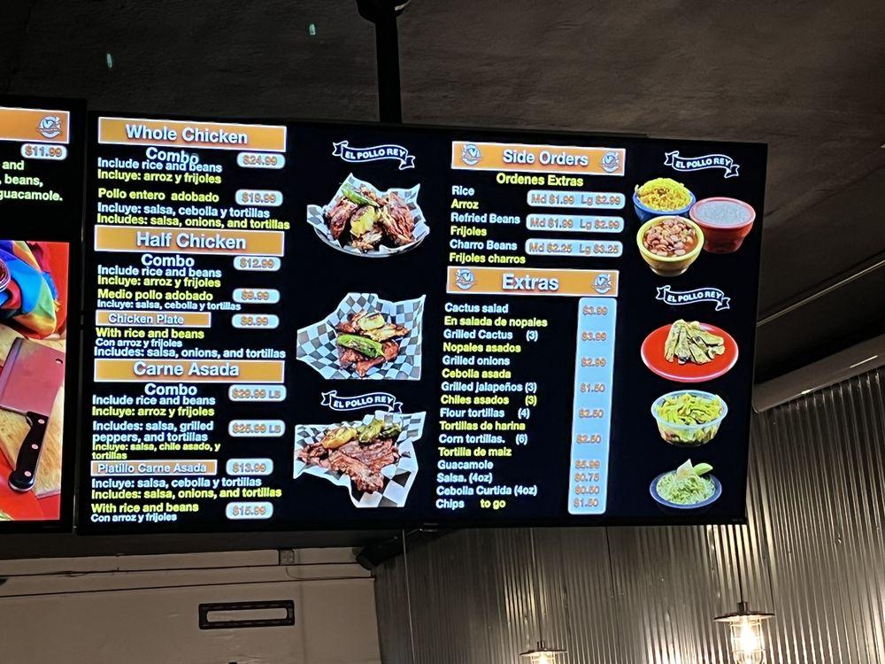 Carta de barbacoa El Pollo Rey, Seaside