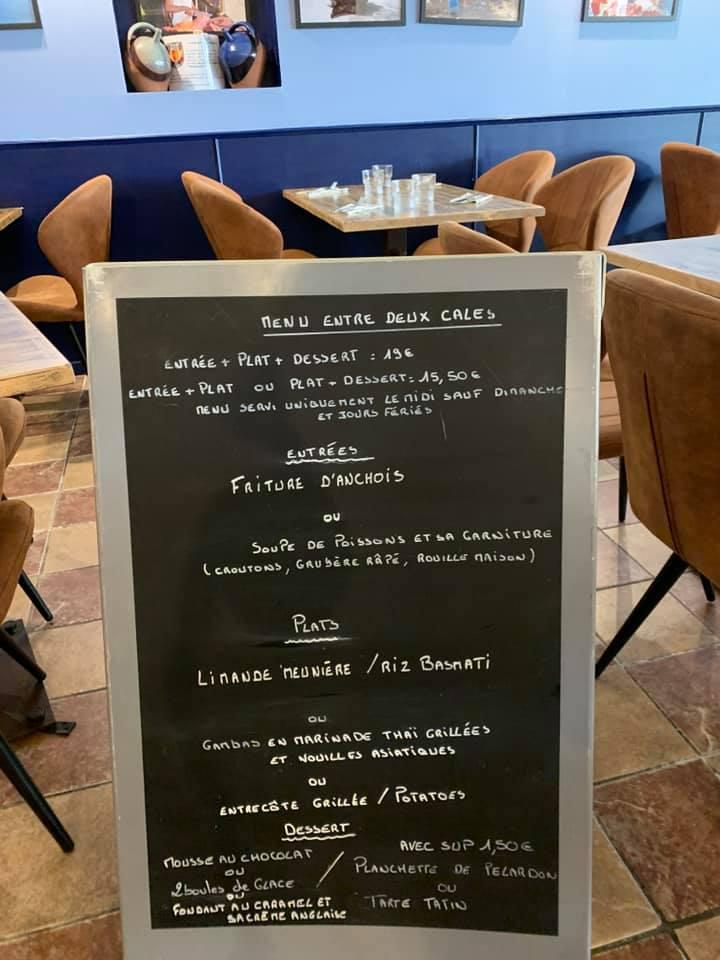 Menu at Le Marin Pêcheur restaurant, Agde, 33 Quai Théophile Cornu