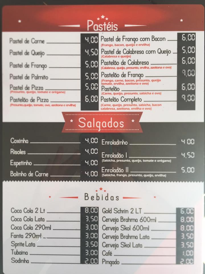 Menu at Pastelaria Do Marcelo cafeteria, Terra Boa
