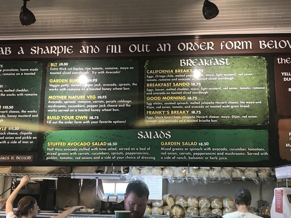 Menu at High Street Market & Deli restaurant, San Luis Obispo