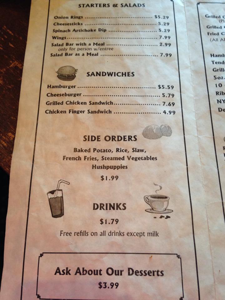 Menu at 43 Grill restaurant, Russellville