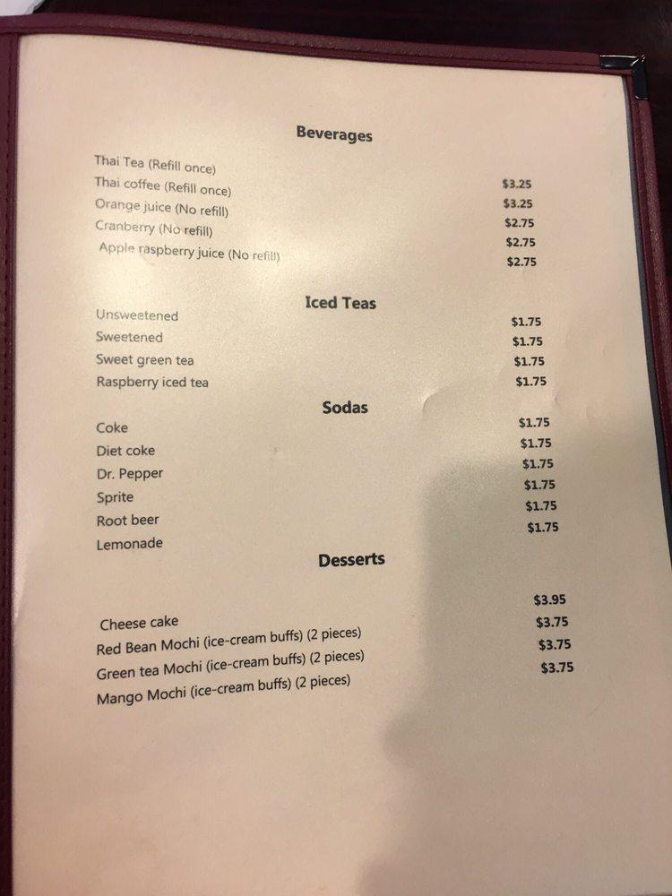 Menu at Golden Ginger restaurant, Clearfield