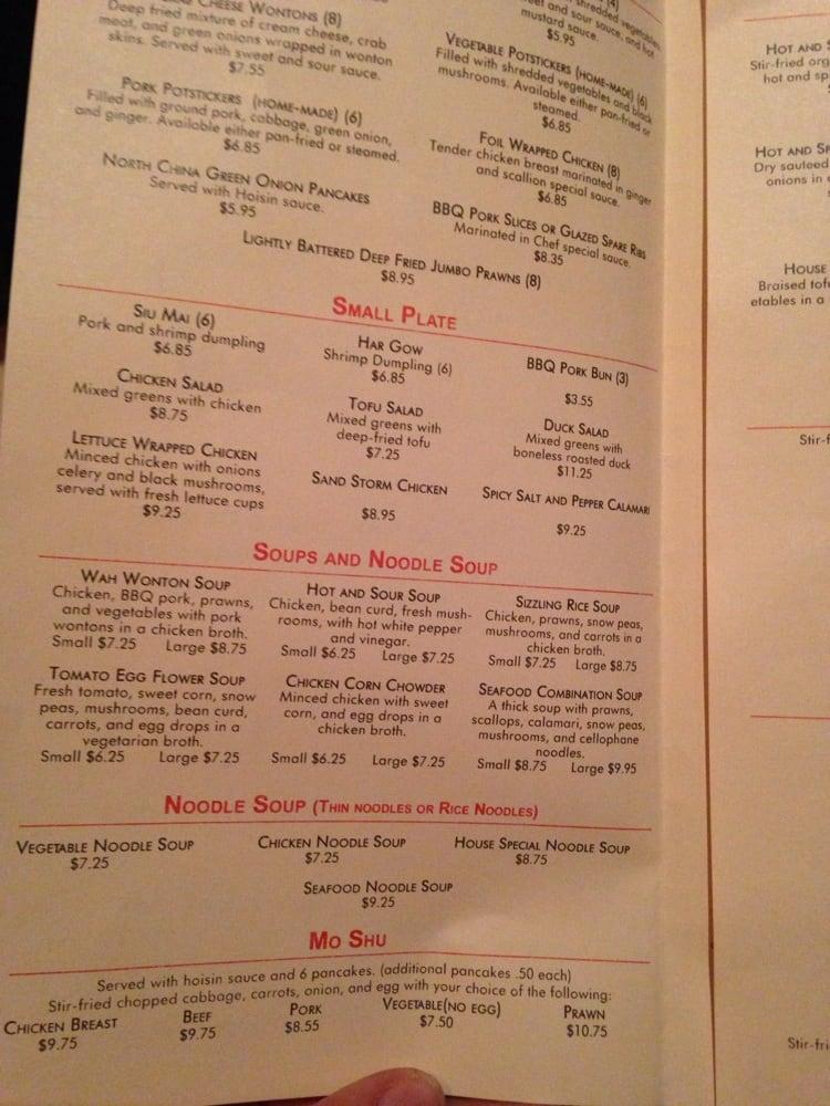 Menu at Lily Kai Chinese Cuisine restaurant, Petaluma