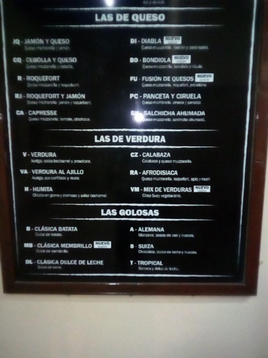 Menu at Macondo Padua restaurant, San Antonio de Padua