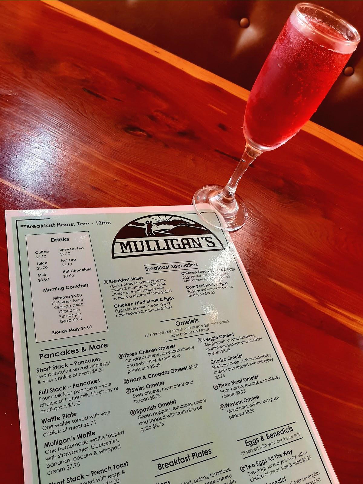 Menu at Mulligan’s restaurant, Georgetown