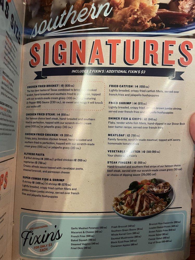 Menu at Cotton Patch Cafe, College Station, -A Longmire Dr