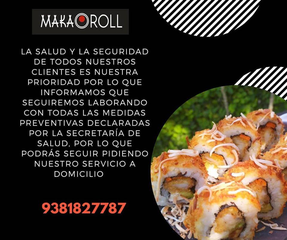 Menu at MAKA ROLL restaurant, Ciudad del Carmen